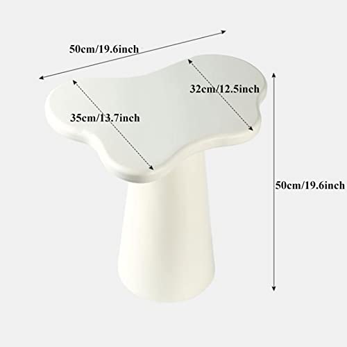 GRFIT Side Table End Table Small Drinking Table, Cloud Shaped End Table,Nightstand,Side Table Coffee Table for Small Place,for Office, Living Room Balcony and Bedroom, White Tea Table Coffee Table
