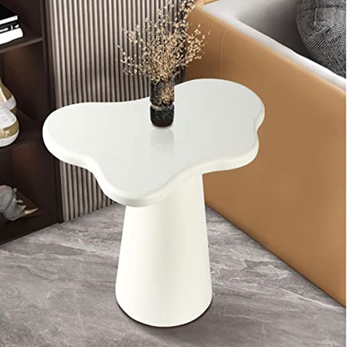 GRFIT Side Table End Table Small Drinking Table, Cloud Shaped End Table,Nightstand,Side Table Coffee Table for Small Place,for Office, Living Room Balcony and Bedroom, White Tea Table Coffee Table