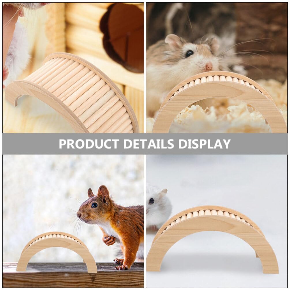 POPETPOP Toy Guinea Pig Rabbit Ramp Hamster Ladder Chinchilla Cage Landscaping Bridge Chicken Coop Ramp Hamster Cage Ladders Hamster Wood Bridge Hamster Bridge Training Ladder Wooden Pet