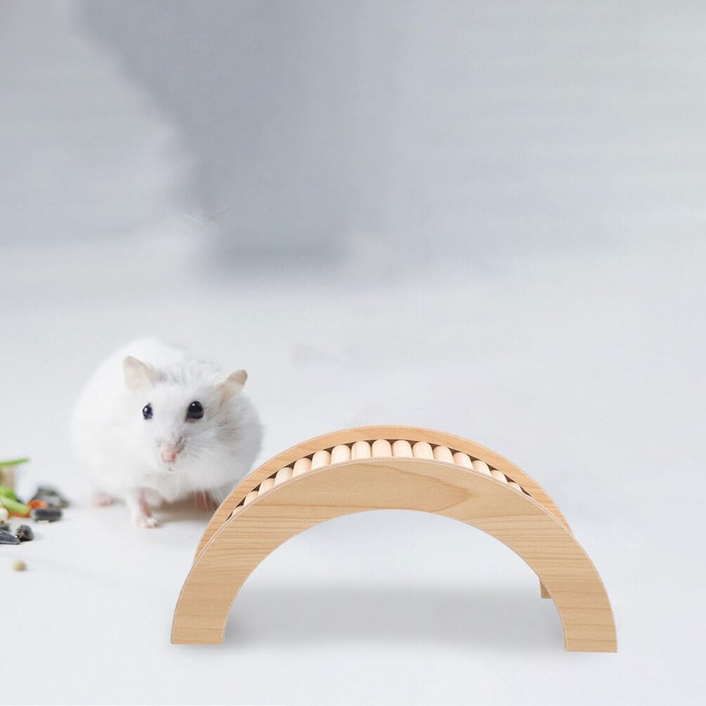 POPETPOP Toy Guinea Pig Rabbit Ramp Hamster Ladder Chinchilla Cage Landscaping Bridge Chicken Coop Ramp Hamster Cage Ladders Hamster Wood Bridge Hamster Bridge Training Ladder Wooden Pet