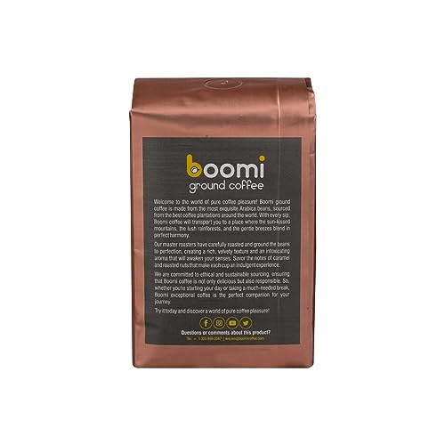 Araku Boomi Anytime Java Coffee (Single Origin Ground Coffee, Medium Roast) | 100% Arabica | Low Acid Coffee, Drip & French Press Coffee Ground (12 Ounce Bag)