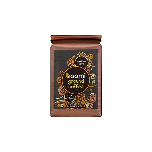 Araku Boomi Anytime Java Coffee (Single Origin Ground Coffee, Medium Roast) | 100% Arabica | Low Acid Coffee, Drip & French Press Coffee Ground (12 Ounce Bag)