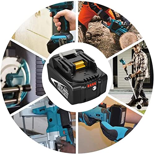 Gamrombo 2Packs Upgraded to 6.0Ah 18V BL1860B Li-ion Replacement Battery Compatible with Makita 18V Battery BL1815 BL1830 BL1835 BL1840 BL1850 BL1860 LXT400 194205-3 Fit Cordless Power Tools