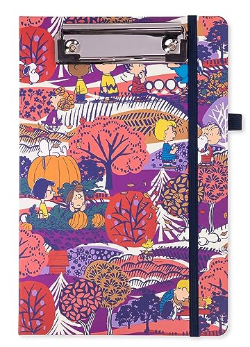 Vera Bradley Mini Clipboard Folio with Refillable Lined Notepad, Padfolio with Interior Pocket and Pen Loop, Fall For Peanuts