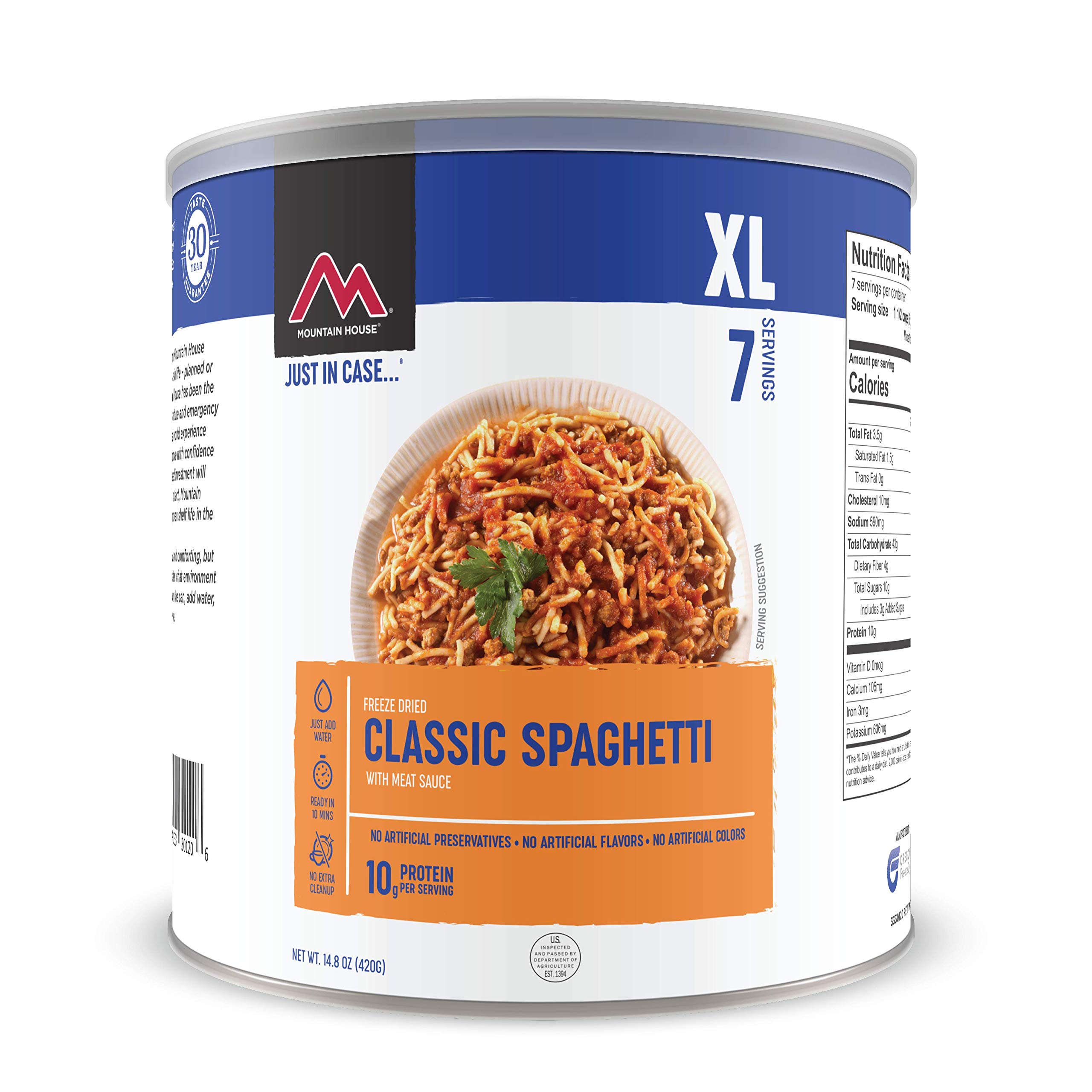 Mountain House Classic Spaghetti with Meat Sauce and Chili Mac with Beef | Freeze Dried Survival & Emergency Food | #10 Cans
