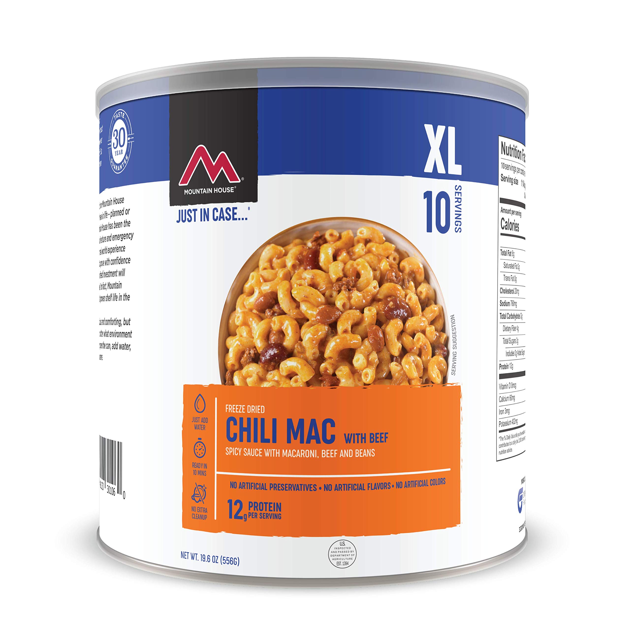 Mountain House Classic Spaghetti with Meat Sauce and Chili Mac with Beef | Freeze Dried Survival & Emergency Food | #10 Cans