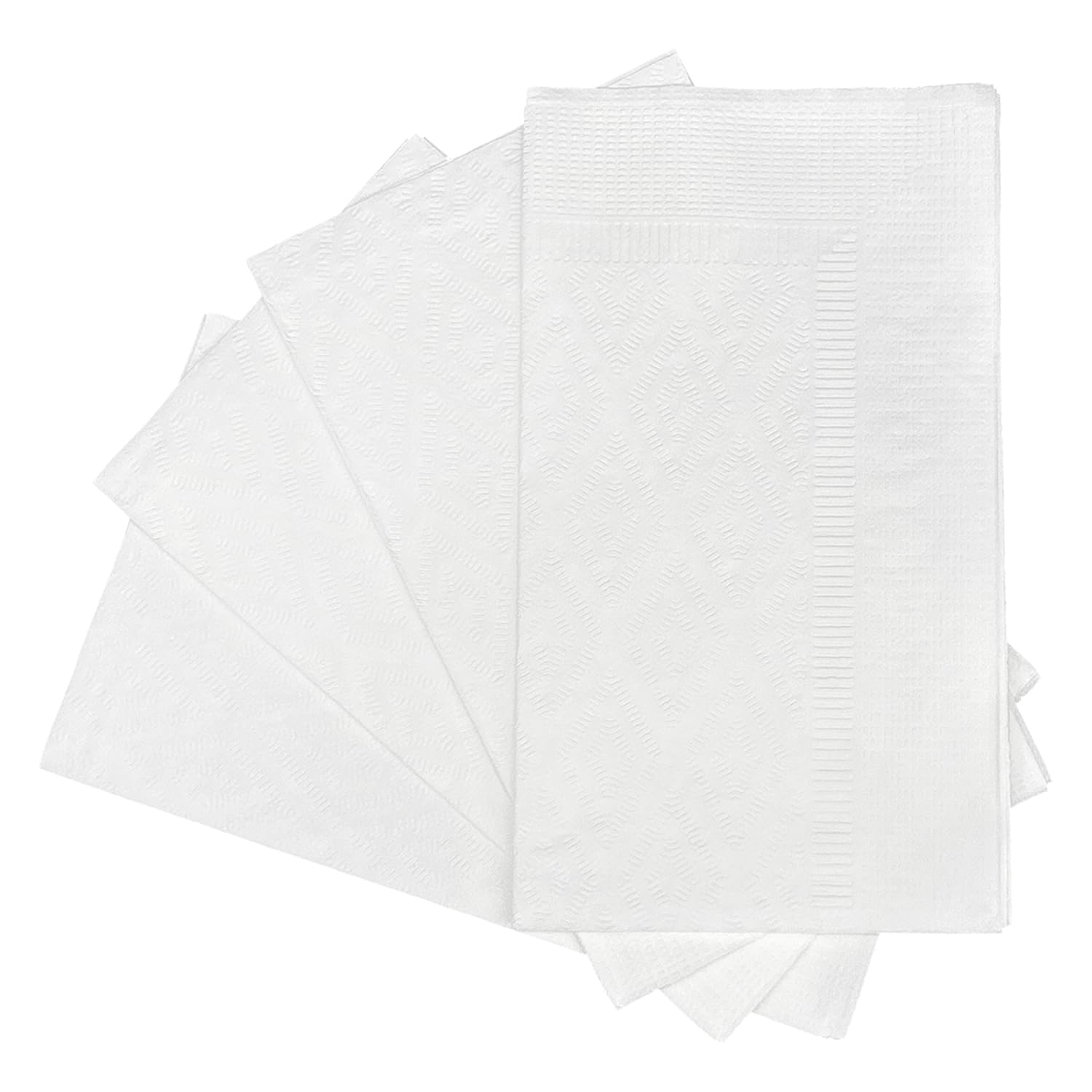 MULMEHË Premium 2-Ply 1/8 Fold Dinner Napkin for Restaurants, Catering, Home, and Events, 15x16", White, 150 Pack