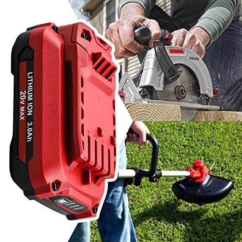 2 Pack 20V 3.0Ah Replacement for Craftsman V20 Lithium Ion Battery, Compatible with  Craftsman 20V MAX CMCB205 CMCB204 CMCB206 CMCB202 CMCB201 20 Volt Cordless Power Tools