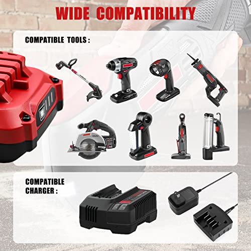 2 Pack 20V 3.0Ah Replacement for Craftsman V20 Lithium Ion Battery, Compatible with  Craftsman 20V MAX CMCB205 CMCB204 CMCB206 CMCB202 CMCB201 20 Volt Cordless Power Tools
