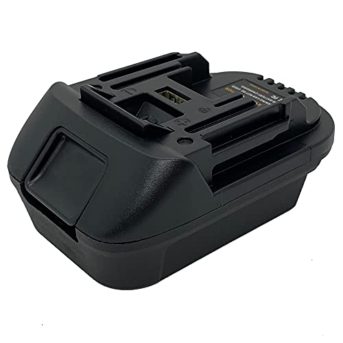 Battery Adapter for Makita 18V Lithium-Ion Cordless Tools, Convert for Milwaukee M18 18V or Dewalt 18V 20V Lithium Battery to Makita 18-Volt BL1830 BL1850 LXT Battery Converter, w/USB Charge Port