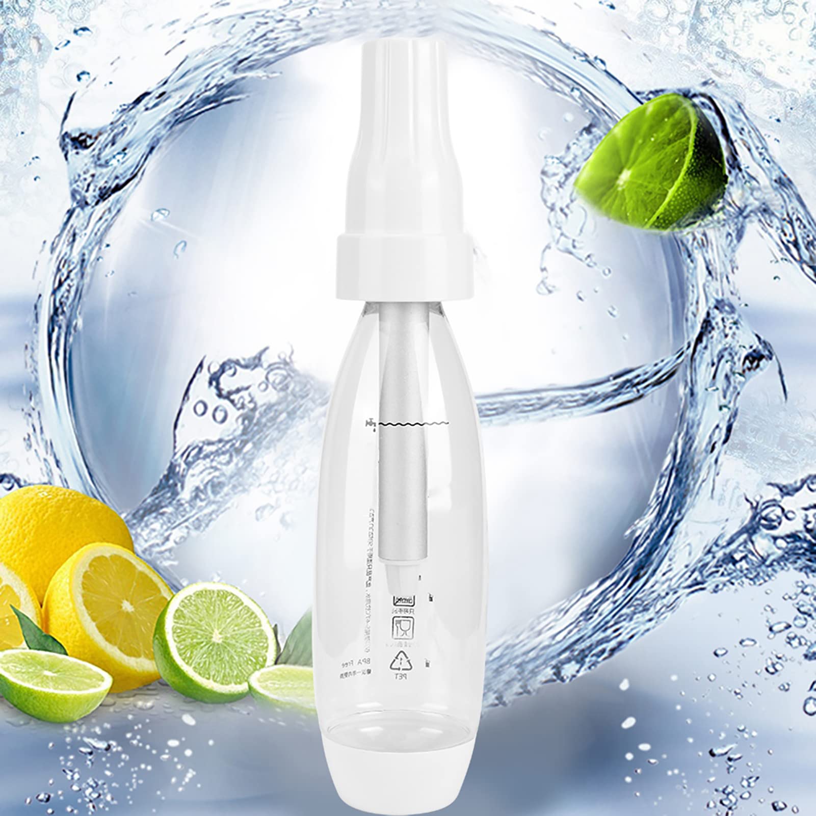 Portable Soda Water Maker, White Beverage Drink Maker Clear Soda Water Machine for Home Outdoor Office Outdoor