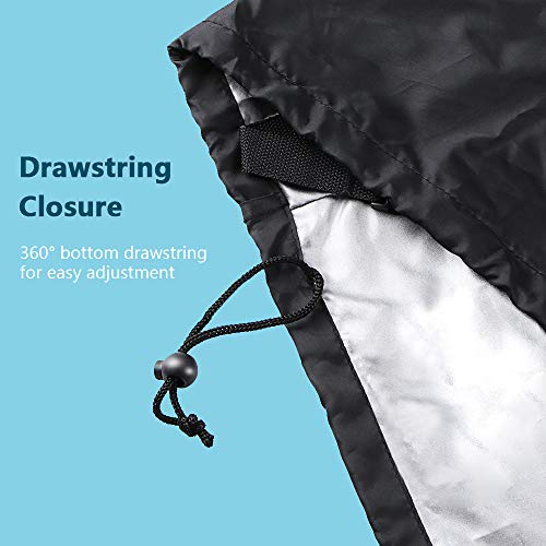 iCOVER Patio Sofa Cover, Waterproof 2-Seater Deep Lounge Loveseat Cover, Lightweight Easy On/Off, Buckles Drawstring Design,60"x34"x30" (LxDxH)