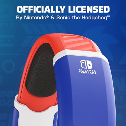 PDP REALMz Wired Gaming Headset for Nintendo Switch/Lite/OLED, 3.5mm Headphones Audio Jack for Tablets/PC/Console/Laptop, Officially Licensed SEGA Sonic Superstars: Sonic Go Fast