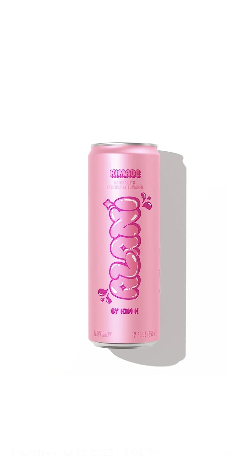 (12 pack) Kimade - Alani Nu Energy Drink (12 fl. oz) - Refreshing Strawberry Lemonade - Kimade by Kim Kim Kardashian