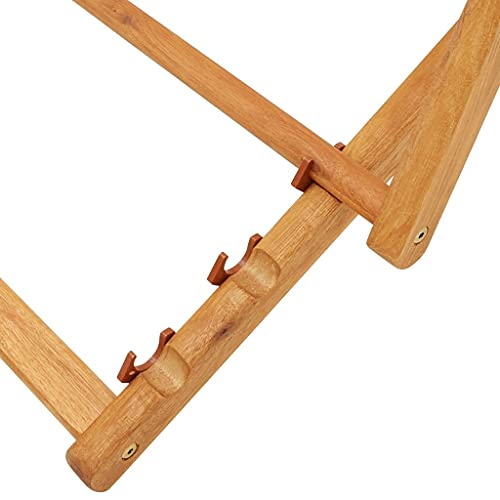 imasay Folding Beach Chair Eucalyptus Wood and Fabric Green for Dining Room, Modern Kitchen Living Room,Garden,Indoor or Outdoor