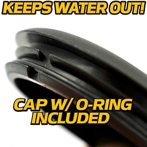 HD Switch (2 Pack) Fork Caster Spindle Plastic Cap Plug Replaces John Deere TCU22376, TCA18683, T102419 w/O-Ring Seal Upgrade fits ZTrak Z500, Z700, Z800, Z900 Series and QuikTrak