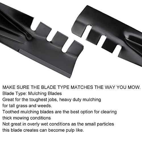 Grasscool 42 Inch Mower Mulching Blades for Troy Bilt Mustang Pony Bronco Cub Cadet 42'' XT1 XT2 LT42 LTX1040 RZT-L42 Lawn Mower Replace 942-0616 742-0616 942-04126 942-04308-X