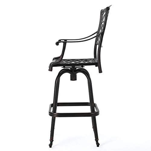 Christopher Knight Home Santa Maria Barstool, Shiny Copper