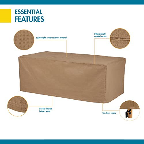 Duck Covers Essential Water-Resistant 47 Inch Rectangular Coffee Table Cover, Outdoor Table Cover