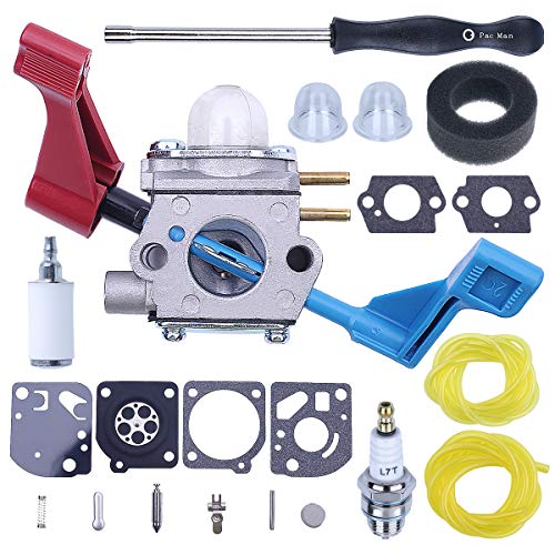 Adefol C1U-W12A Carburetor for Poulan FL1500 FL1500LE 952711486 Craftsman with Adjusting Tool Air Fuel Filter Line Tune Up Kit Gas Leaf Blower 530071629 C1U-W12B