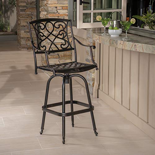 Christopher Knight Home Santa Maria Barstool, Shiny Copper