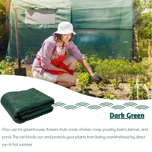 UCINNOVATE 6.5 x 10 FT Green Sunblock Shade Cloth for Plants,70% Sun Shade Mesh Tarp UV Resistant Shade Fabric Taped Edge with Grommets, Shade Screen Net for Patio Lawn Garden Greenhouse Kennel