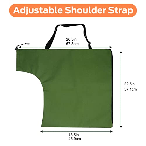 Leaf Blower Bag,Leaf Blower Shoulder Bag with Zipper and Shoulder Strap,Compatible with Blower - Mulcher - Yard Vacuum