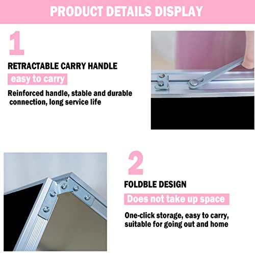 Utdfbwq Portable Folding Table, Outdoor Folding Table, Folding Beach Table, Laptop Table, Suitable for Outdoor Travel, Camping, Beach, Barbecue, Picnic, Party, Patio, Etc. (Black)