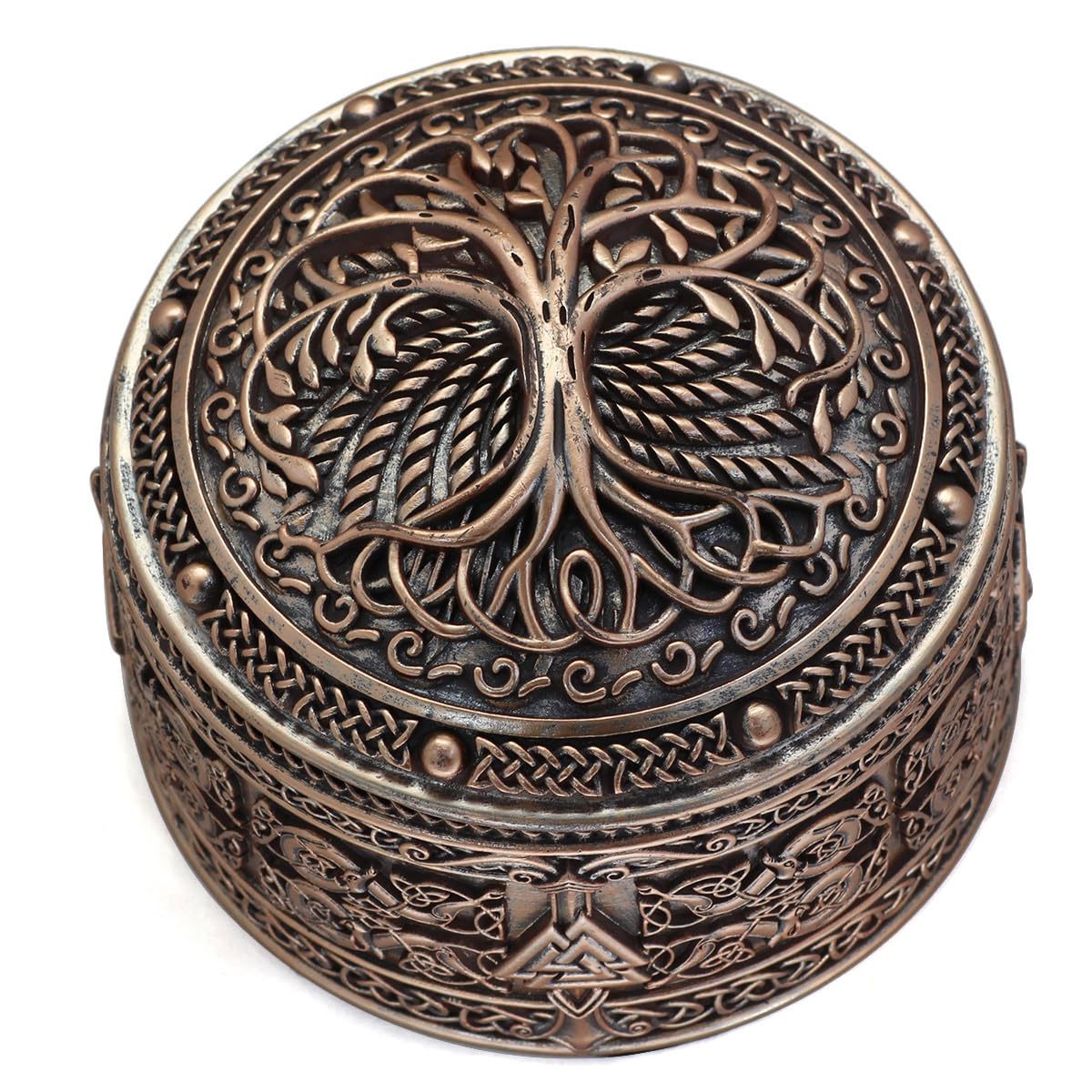 Norse Viking Jewelry Box Gift Wolf Yggdrasil Celtic Trinket Box