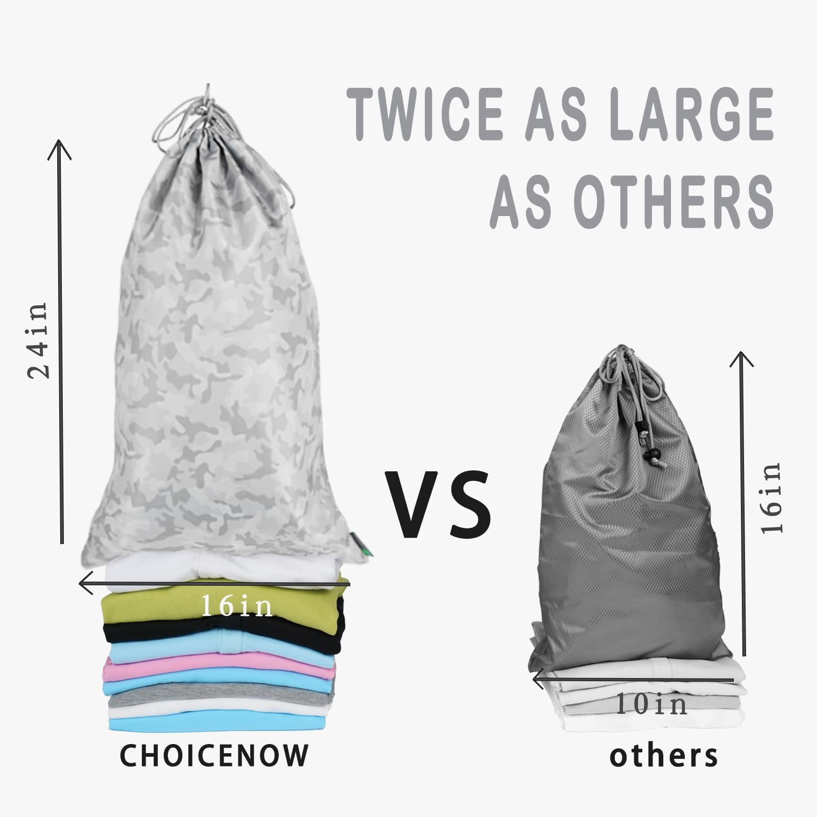 CHOICENOW Compression Packing Cubes for Suitcases - Extra Large Luggage Organizer Bags, 6-Piece Set, Travel Packing Organizers for Clothes (Camo grey)