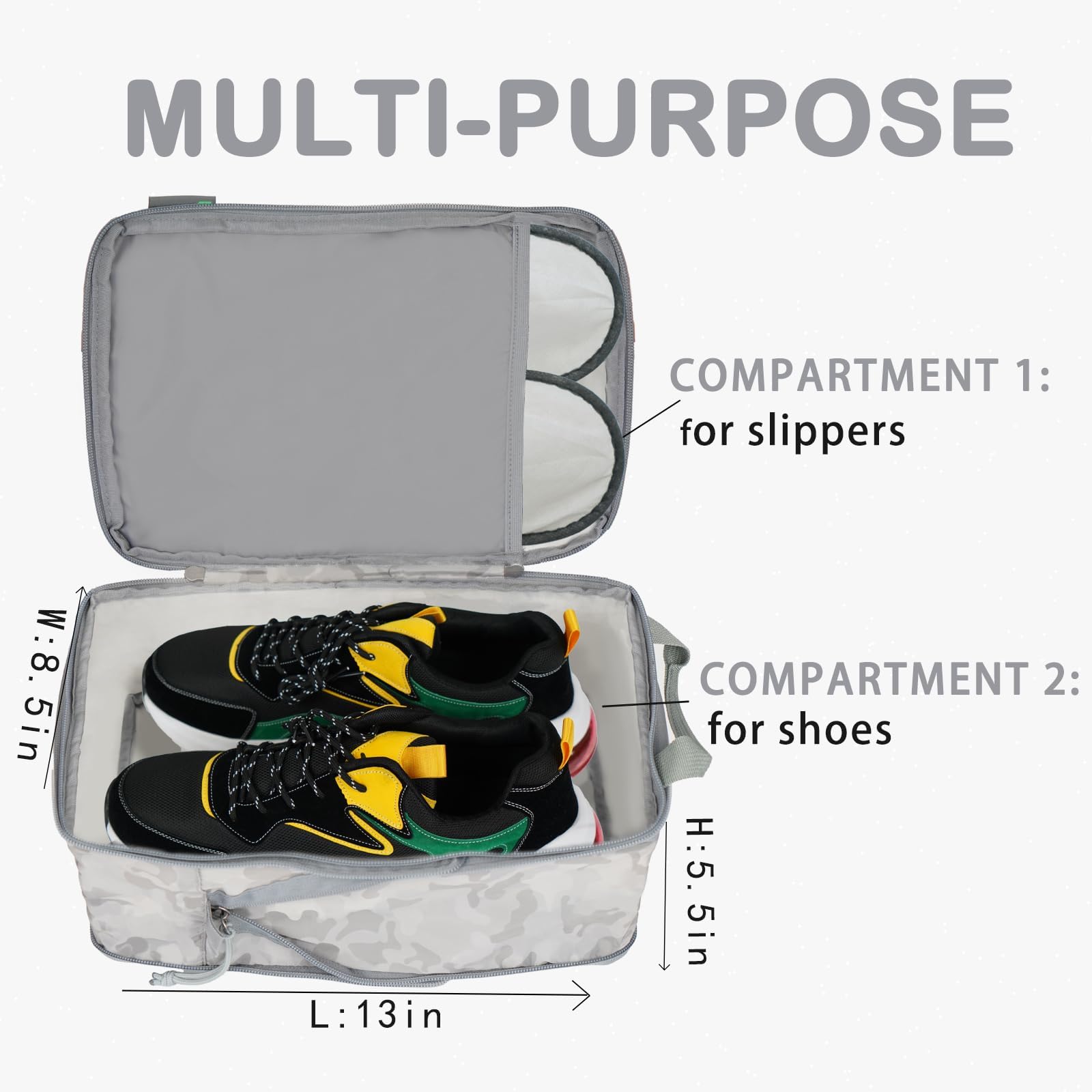 CHOICENOW Compression Packing Cubes for Suitcases - Extra Large Luggage Organizer Bags, 6-Piece Set, Travel Packing Organizers for Clothes (Camo grey)