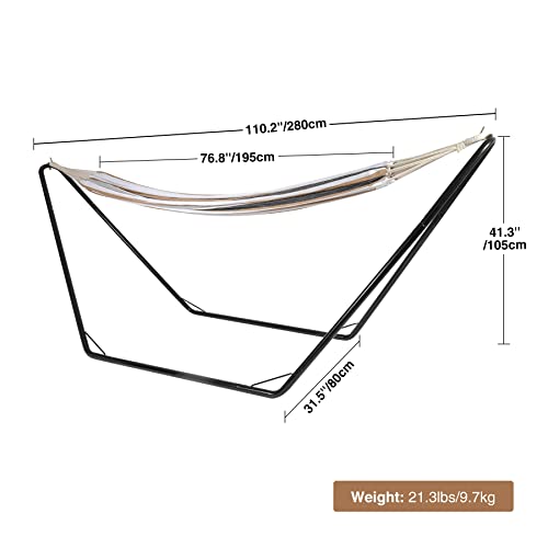 RedSwing Double Hammock with Stand, 2 Person Heavy Duty Steel Hammock Stand, Portable Standing Hammock for Indoor Outdoor Backyard Patio, 330lbs Capaticy