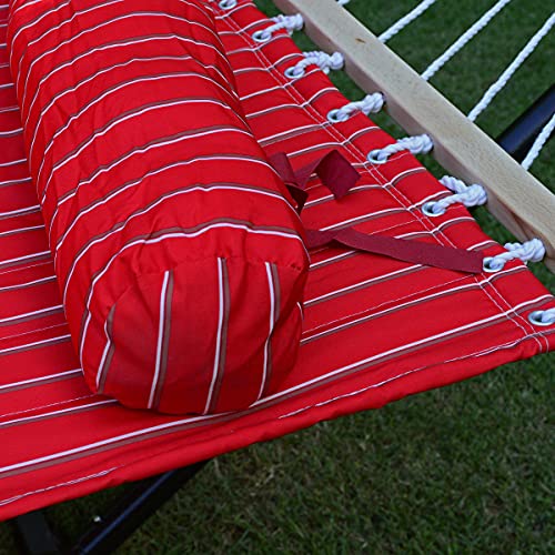 Algoma Net Company 2948DL Quilted Matching Pillow-13 Feet in Length Hammock, Red, Brown, and White