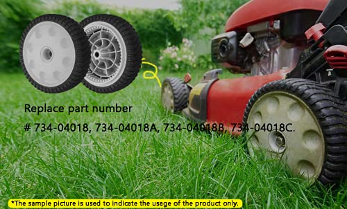Front Drive Wheels Fit for Troy Bilt Lawn Mower - Drive Wheels Fit for MTD Snapper Troy Bilt Tuff-Cut 210 TB210 TB230 TB240 Self Propelled Mower, Replace 734-04018A 734-04018B 734-04018C, 2 Pack, Gray
