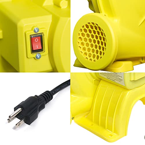 WGIA 950w(1.25HP) Blower for Inflatable Bounce House, Commercial Electric Pump Fan for Inflatable Water Slides & Screen Movie, Quick Blow Up, Air Blower for Inflatables(UL Certification)