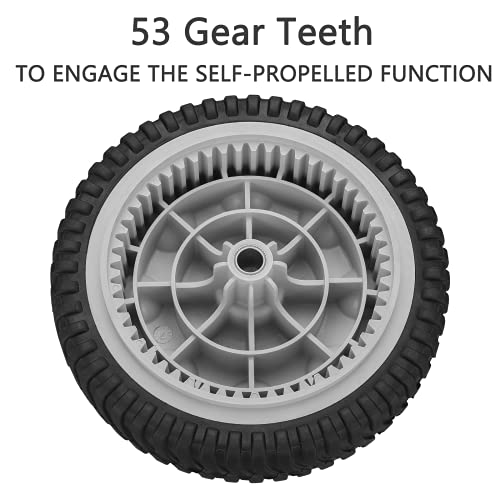 Front Drive Wheels Fit for Troy Bilt Lawn Mower - Drive Wheels Fit for MTD Snapper Troy Bilt Tuff-Cut 210 TB210 TB230 TB240 Self Propelled Mower, Replace 734-04018A 734-04018B 734-04018C, 2 Pack, Gray