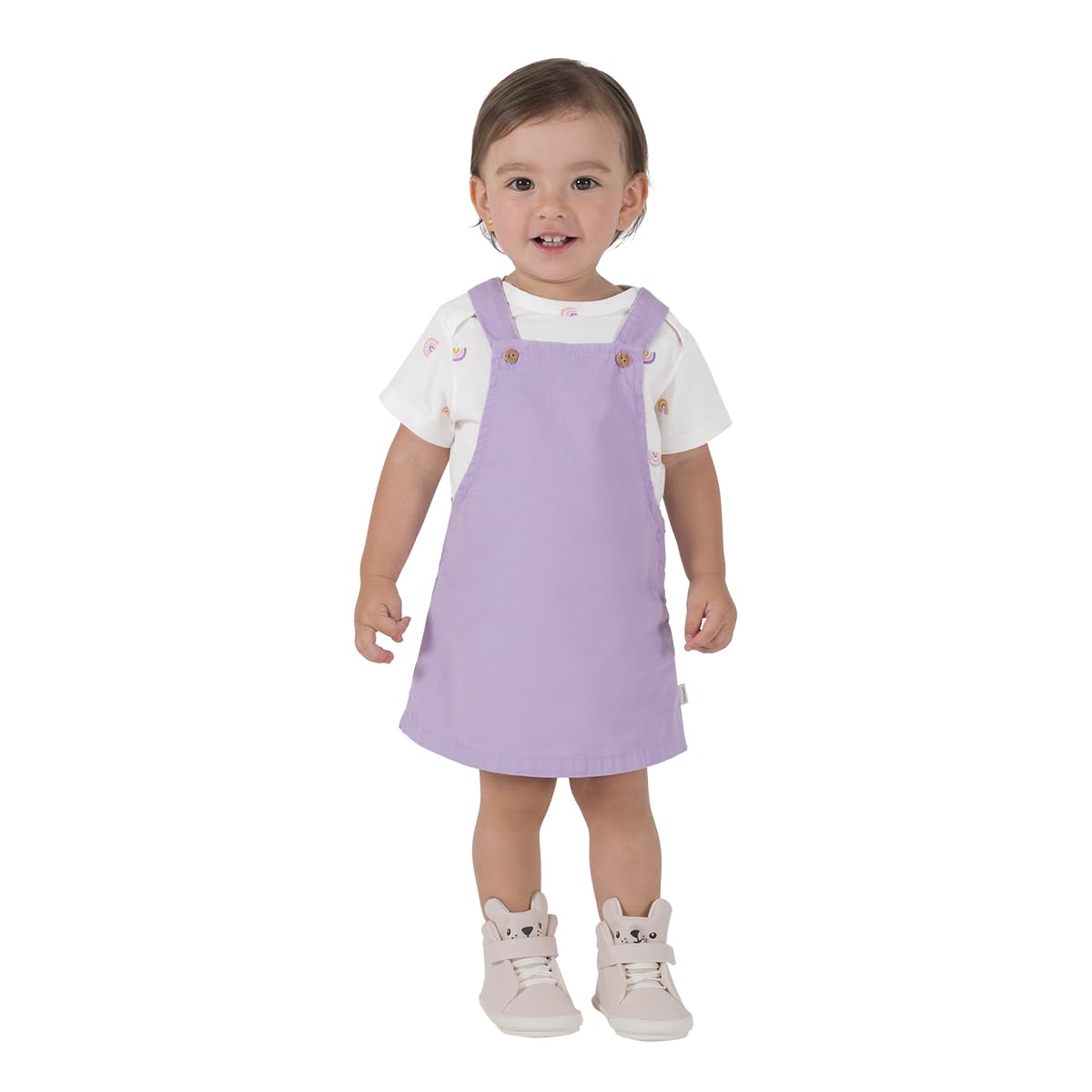 OFFCORSS Stylish & Comfortable Baby Overall Dress - Ideal for Spring & Summer | Ropa para niños y niñas (Purple 24M)