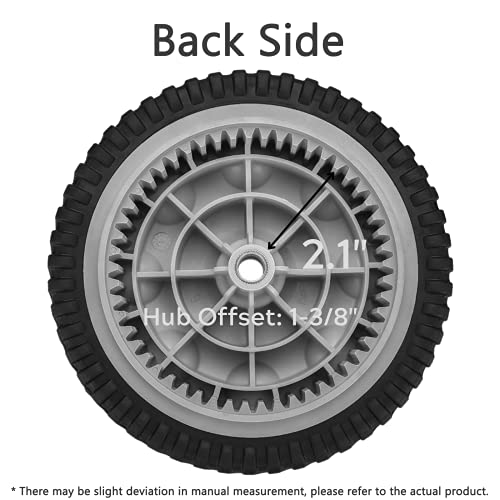 Front Drive Wheels Fit for Troy Bilt Lawn Mower - Drive Wheels Fit for MTD Snapper Troy Bilt Tuff-Cut 210 TB210 TB230 TB240 Self Propelled Mower, Replace 734-04018A 734-04018B 734-04018C, 2 Pack, Gray