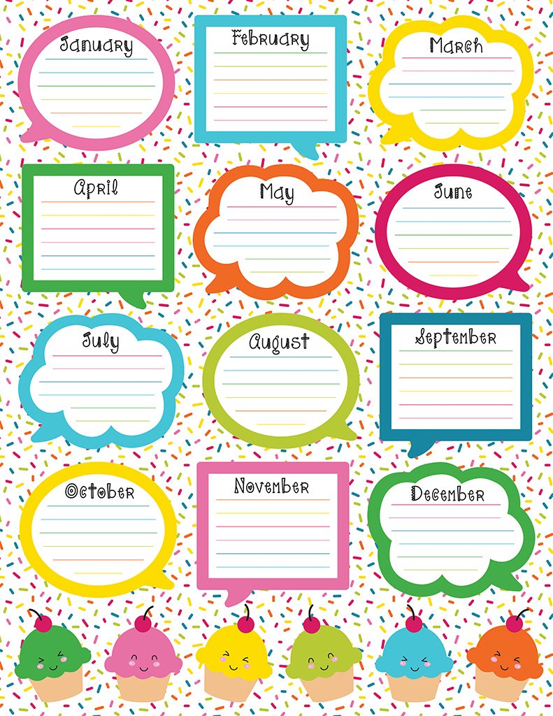 Carson Dellosa Education School Pop Birthday Chartlet