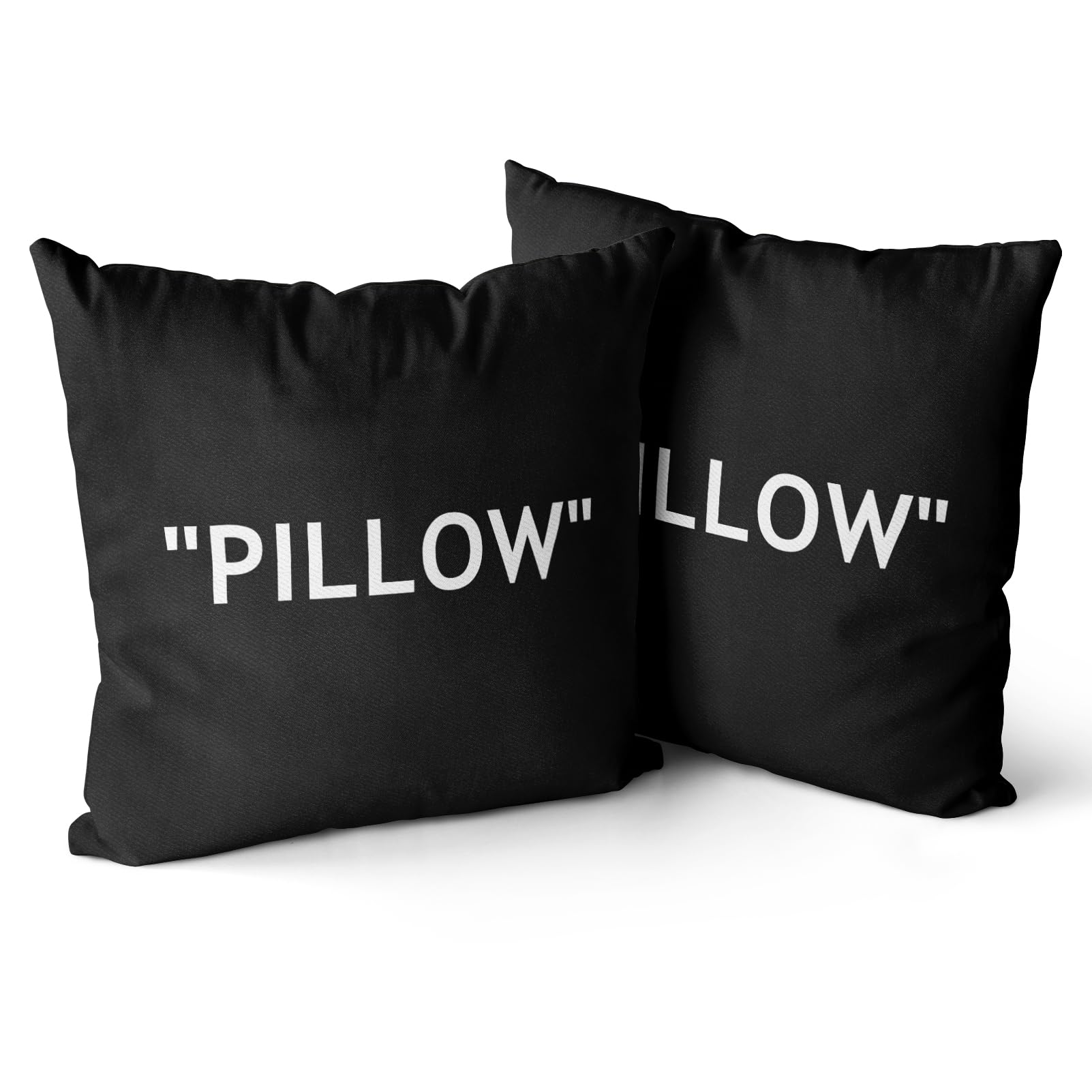 Snycler Hypebeast Room Decor,Off Black Inspired Pillow Quotation Decorative Set of 2 Throw Pillow Cover,Sneakerhead Decor,Square Cushion Case for Home Sofa Couch Decoration 18"×18"
