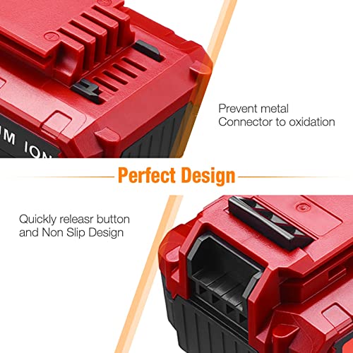 LORDONE 6500mAh PCC685L Battery Compatible with Porter Cable 20V Battery for PCC680L PCC682L PCC685LP PCC681L PCC660B PCC790B Battery with Porter Cable 20V Charger Power Tools Battery(2Packs)
