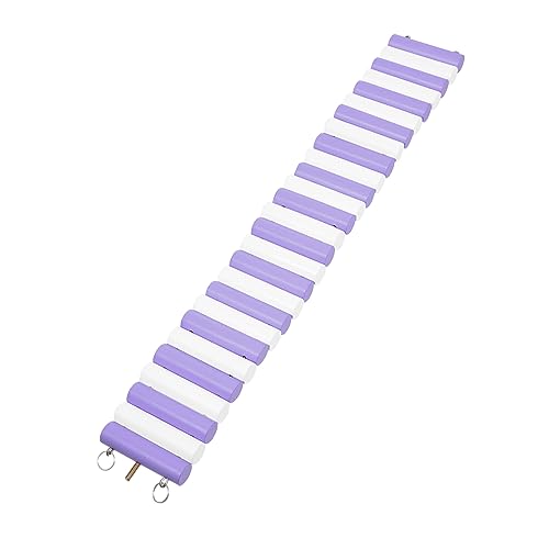 FUOYLOO Hamster Climbing Ladder Pet Toys Chew Toys Chinchilla Chew Toys Wood Rat Ladder Small Animal Climbing Toys Ladder Bridge Hanging Hamster Swing Hamster Accessory Blue Parrot