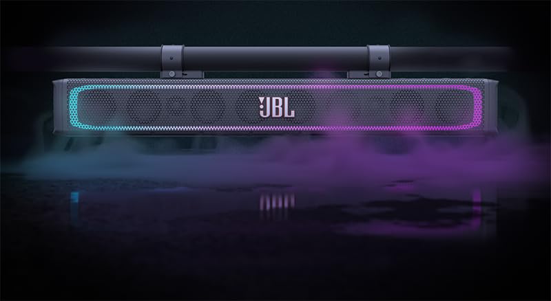 JBL RallyBar S - 21" Bluetooth Universal Outdoor Vehicle Soundbar with Built-in 150w RMS Amplifier, IP66 Water & Dust Resistant, Black