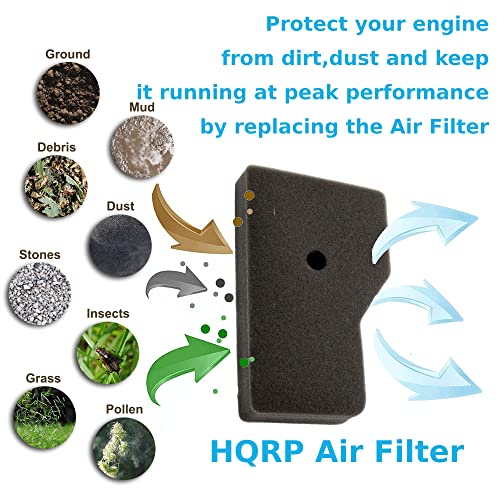 HQRP 2-pack Cleaner Element & Outer Filter compatible with Honda EB2000i, EB2000iT1, EU2000i, EU2000iT1, EU2000iK1 Generators, parts 17211-Z07-000 17218-Z07-000 Replacement