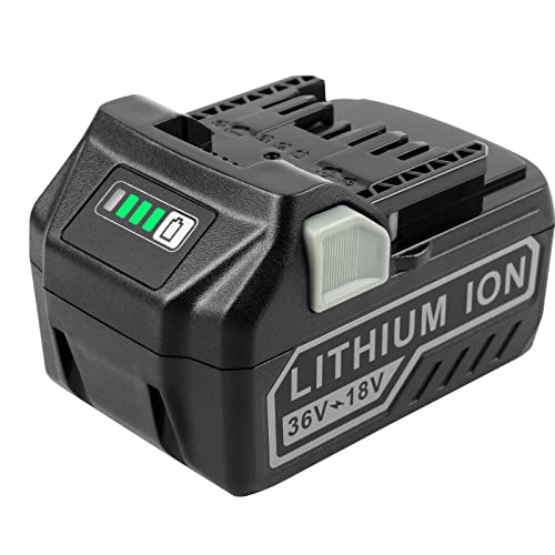 High-Output Multi Volt 6.0Ah/ 3.0Ah Battery for Metabo HPT 36V/ 18V MultiVolt Lithium Ion Battery, Slide Style 372121M /371751M