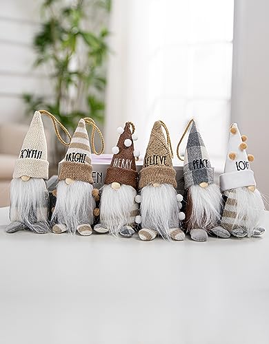 Rae Dunn Christmas Gnome Set Plush Gnomes with Holding Garlands Winter Gnome Decor for Home & Office All Season Ornaments
