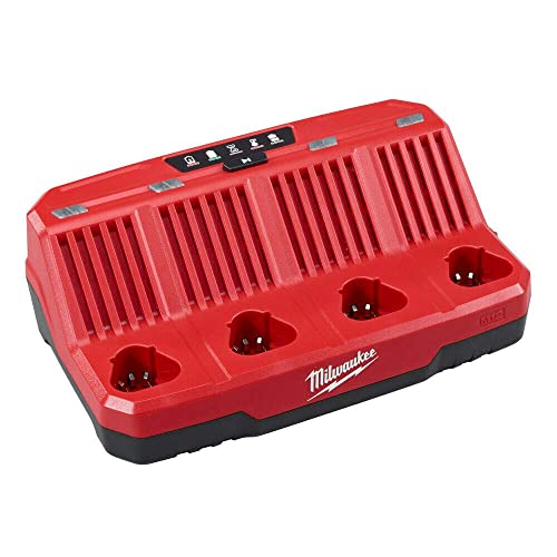 Milwauke M12 Four Bay Sequential Battery Charger New