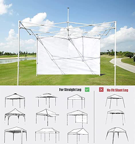 SCOCANOPY Sidewall for 10x10 Canopy Frame, 2 Pieces Sunwalls Only,White