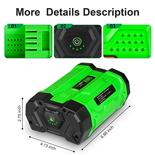56V 3000mAh Battery Rechargeable for EGO 56V BA2800 BA4200 BA1400, 3.0Ah Lithium Ion Battery Compatible with All Power 56V CS1604 CS1804 CS1403 HT2400 LB6504 LB5804 LB6500 LB4800 PH1400 Tools