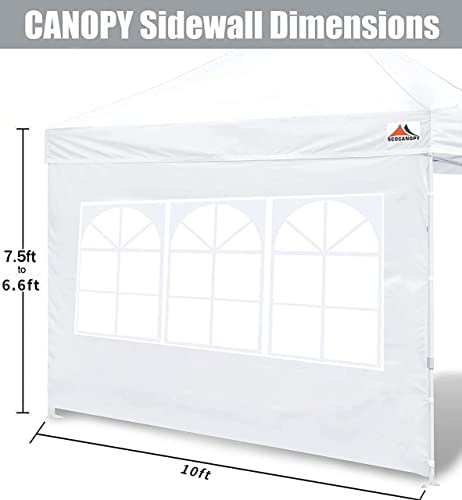 SCOCANOPY Sidewall for 10x10 Canopy Frame, 2 Pieces Sunwalls Only,White